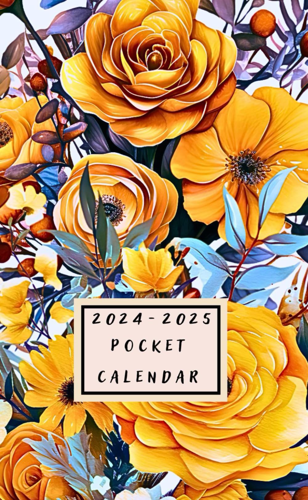Pocket Calendar 2024-2025 For Purse: 2-Year Schedule Monthly Organizer from January 2024 to December 2025 Small Size With Federal Holidays
