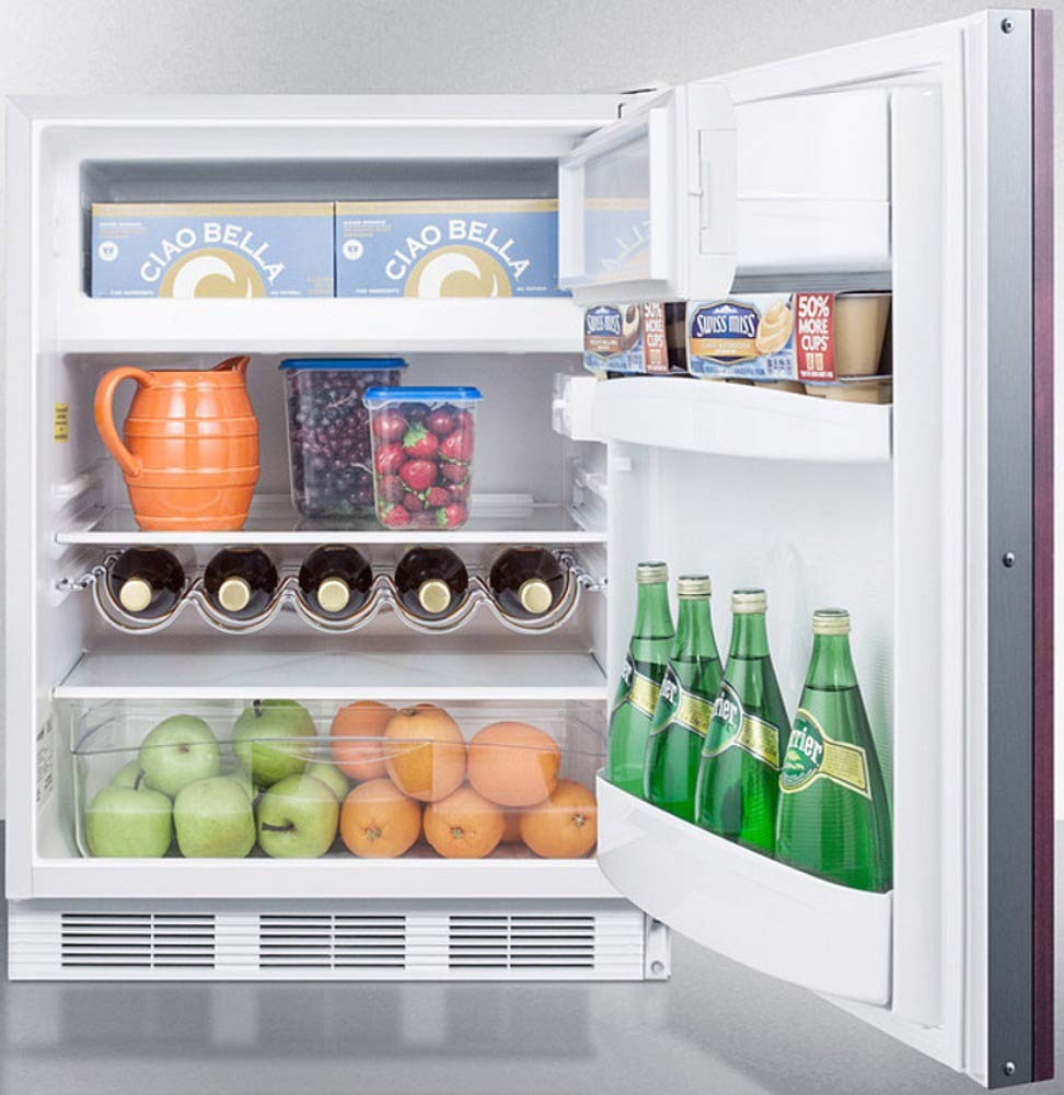 Summit Appliance CT661WBIIF Built-in Undercounter Refrigerator-Freezer for Residential Use, Cycle Defrost with Deluxe Interior, Panel-ready Door and White Cabinet (Panel Not Included)