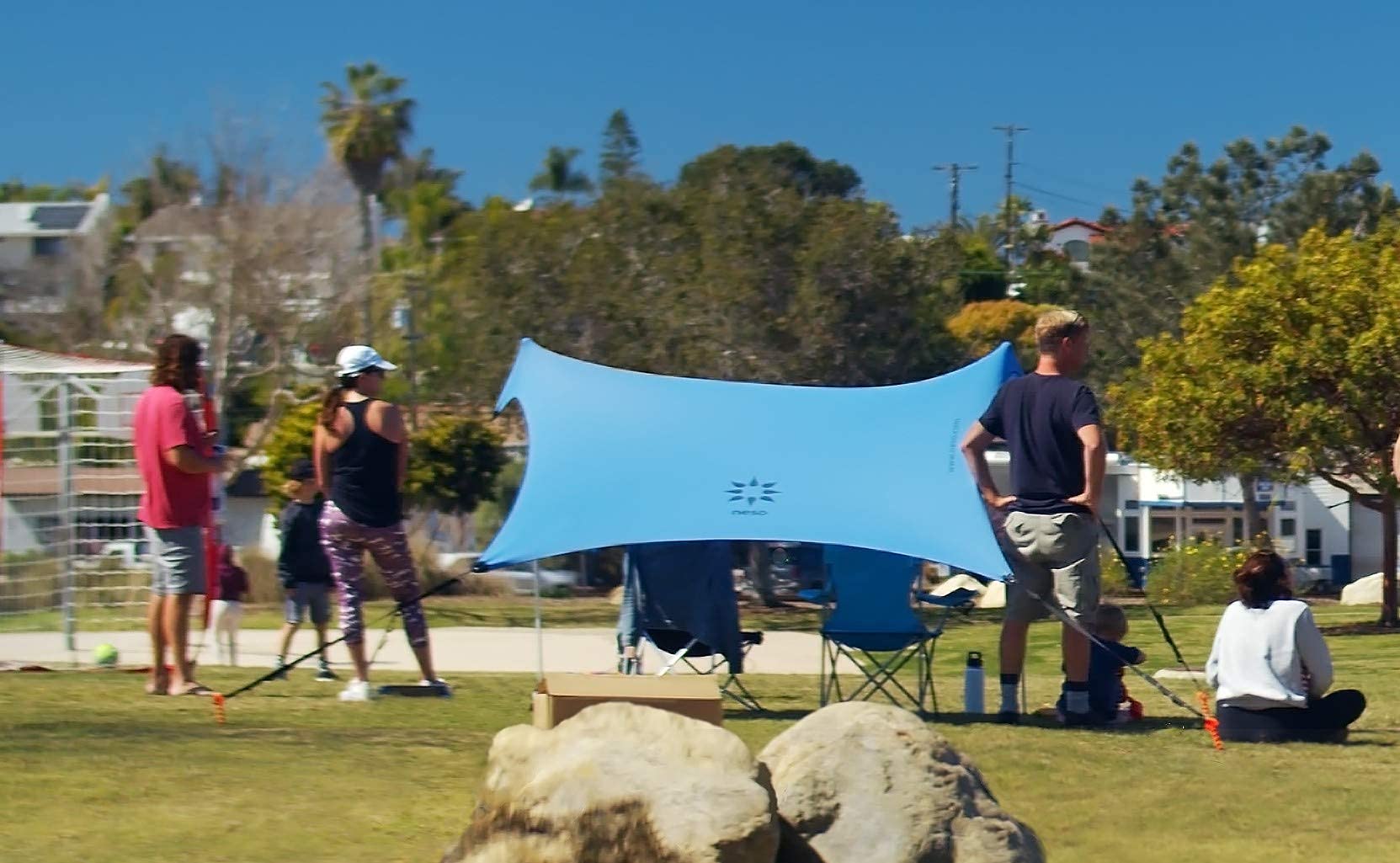 Neso Sidelines 1 Versatile Sports Sun Shelter, Patented Corners & Poles, 100% Recycled Stakes, 4.5lb