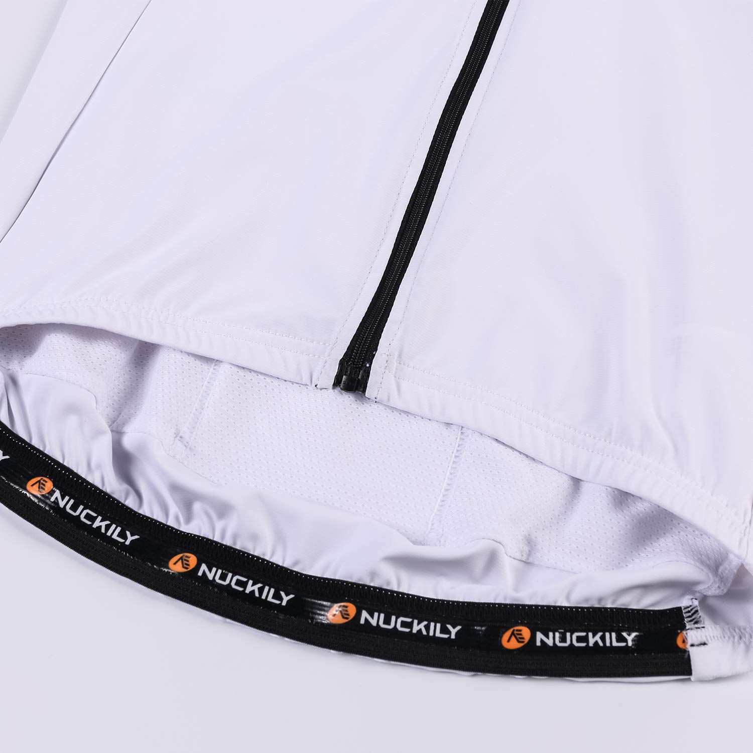 NUCKILY Women's Cycling Jersey Short Sleeve with 3 Pockets Bike Bicycle Clothing Biking Riding Shirts Cycle Wear White