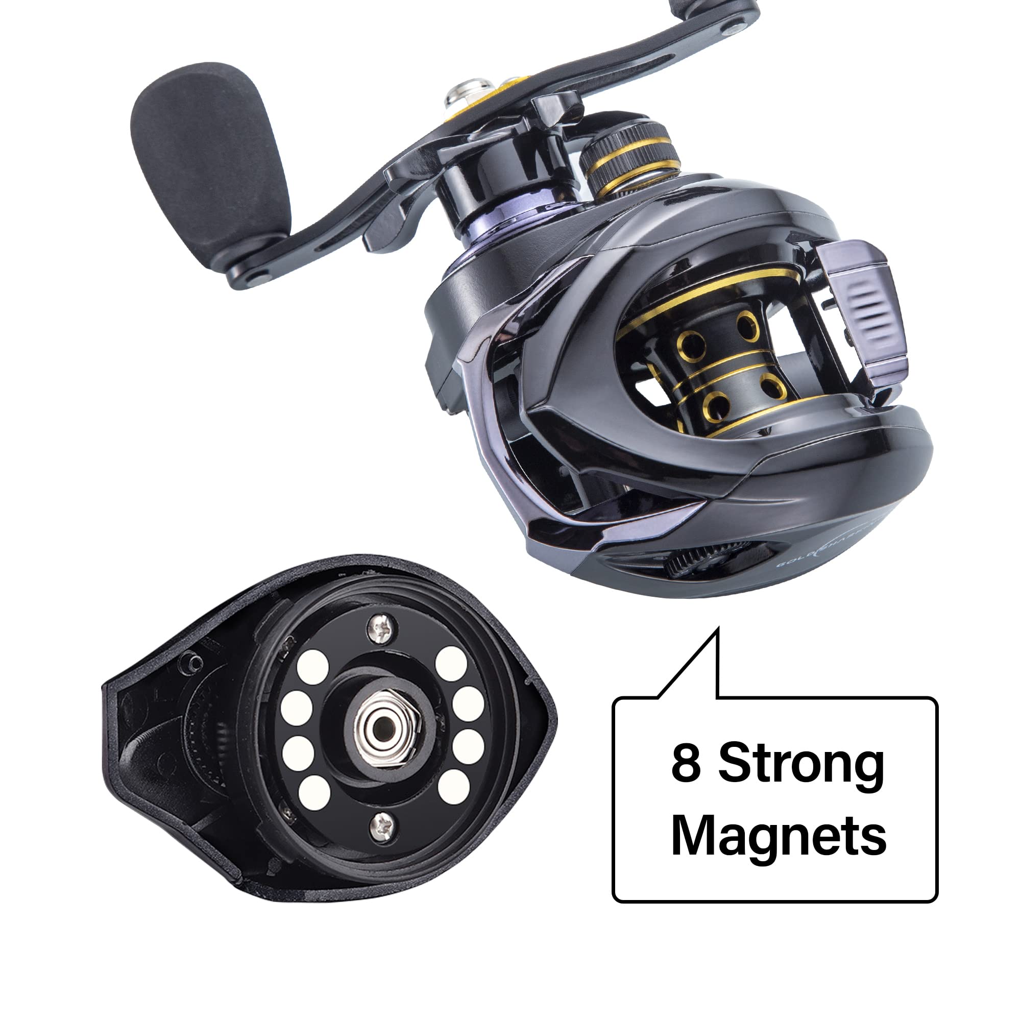 Manifish Baitcasting Reels, New Compact Baitcaster Fishing Reel(Right Hand)
