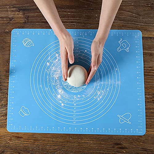 Silicone Baking Mat for Pastry Rolling Dough BPA Free Non stick and Non Slip Table Sheet Baking Supplies for Pie Sheet Bake Pizza Cake (Medium, Pink)
