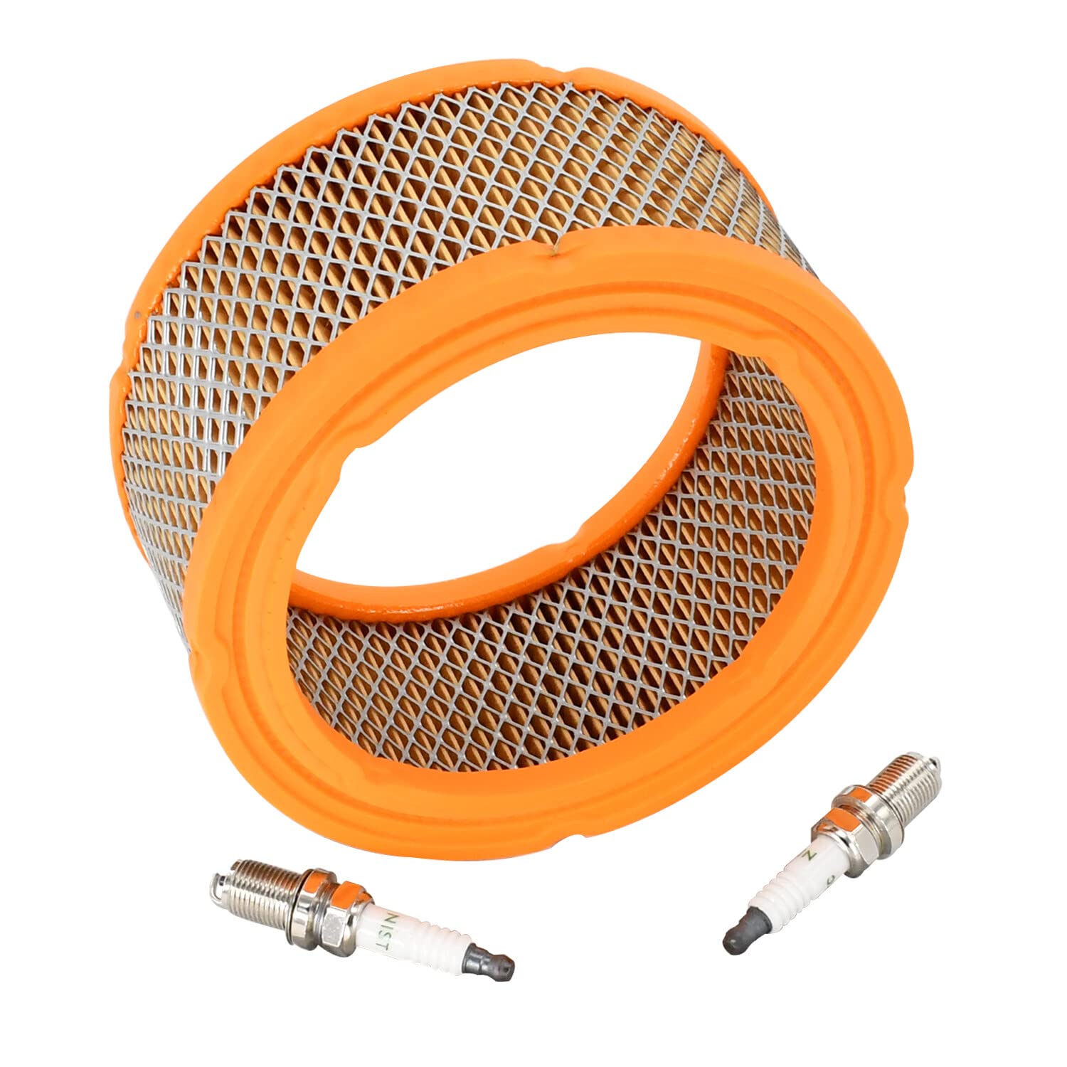 Weelparz 0C8127 Air Filter with 2 Spark Plugs Compatible with Generac V-Twin 760cc & 990cc Engines GN410 GTH760 GTH990 12-18 KW Air-Cooled Generator