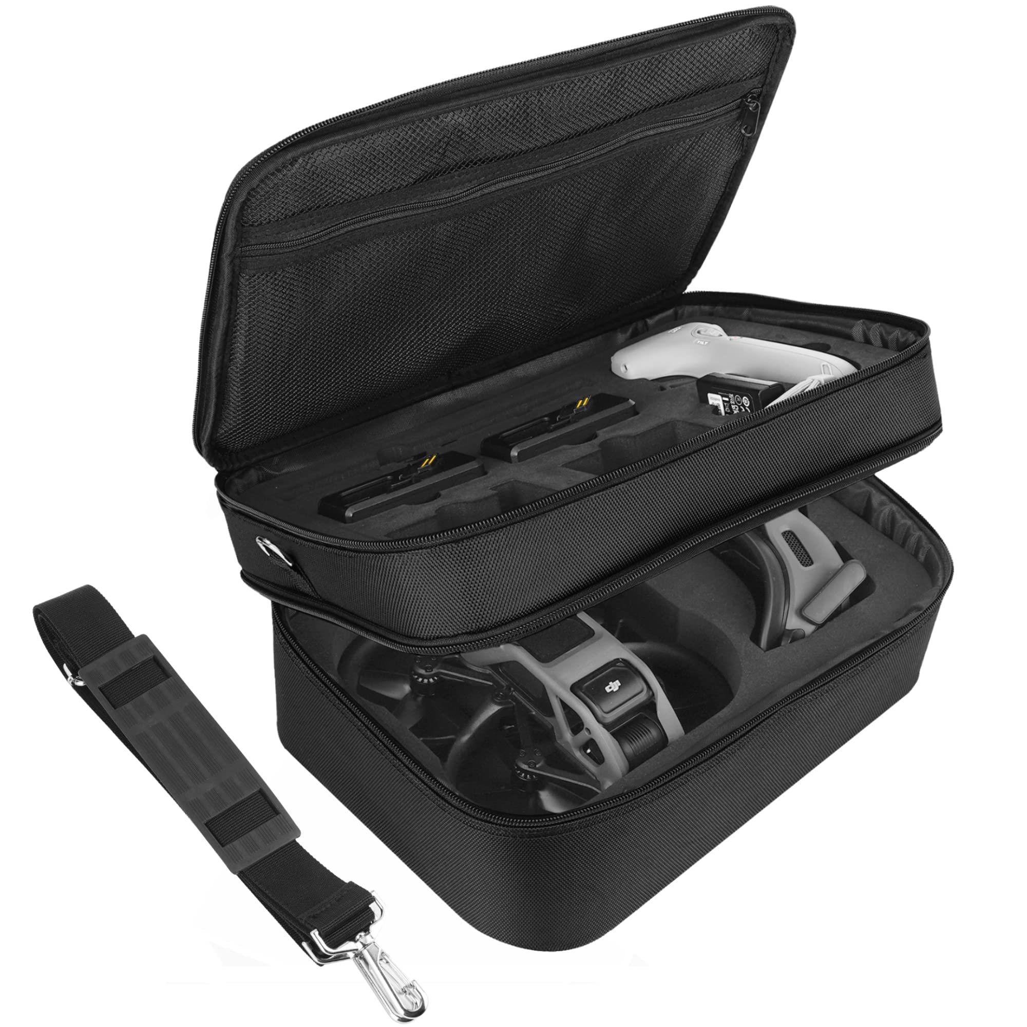 Yosuny Travel Carrying Bag,Drone Storage Case Compatible With DJI Avata Pro-View Combo/DJI Goggles 2 & Accessories - With Retractable Shoulder Straps.