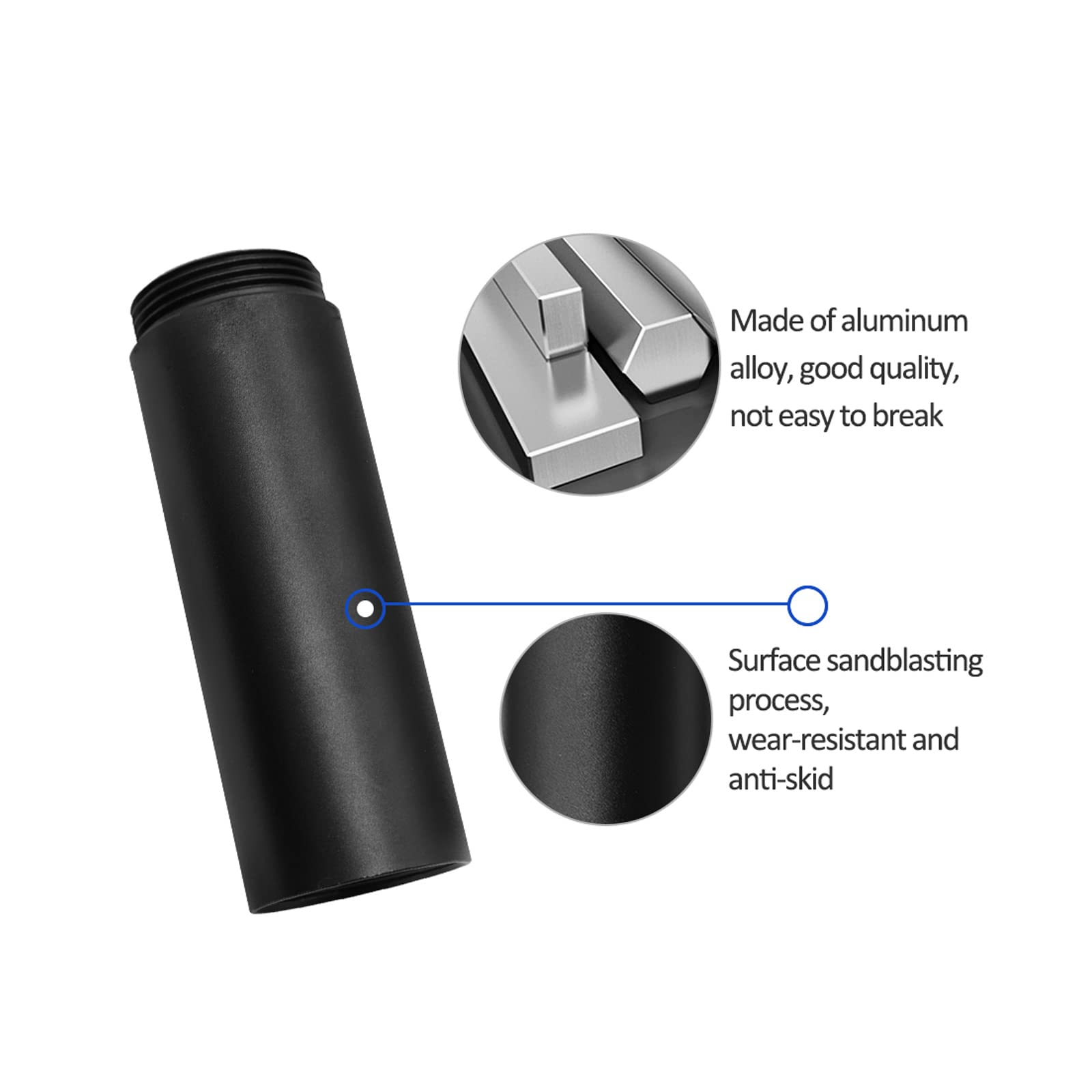 WELLMETE Hotas Warthog Flight Stick Grip Extension Rod Kit - 100 mm Aluminum Alloy Extension Rod with Cable Fully Compatible with THRUSTMASTER Hotas Warthog Flight Stick(100 mm Set)