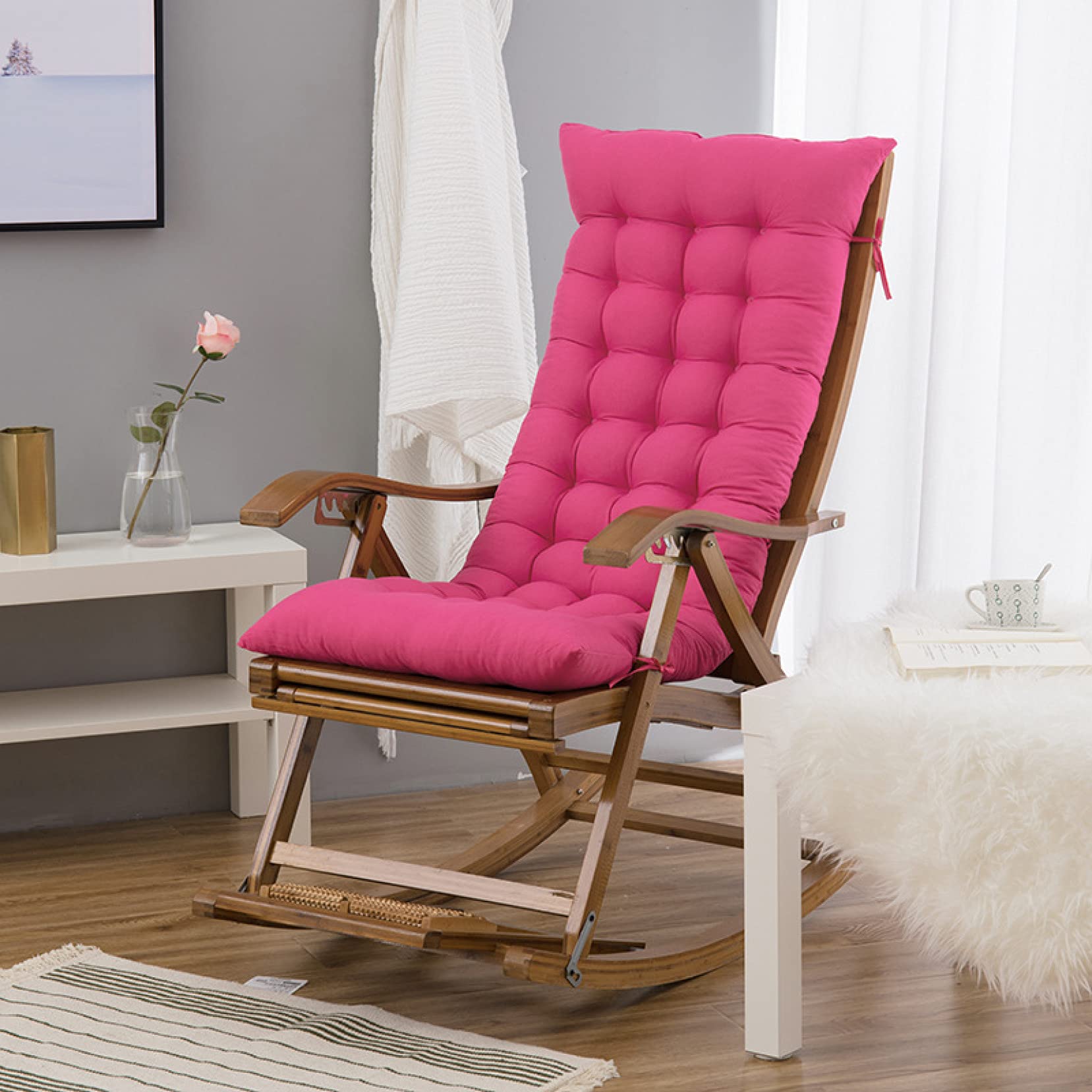 PTONUIC Soft Long Chair Cushion Thicken Rocking Chair Cushion Tatami Pad Recliner Beach Chair Sofa Cushion Floor Mat
