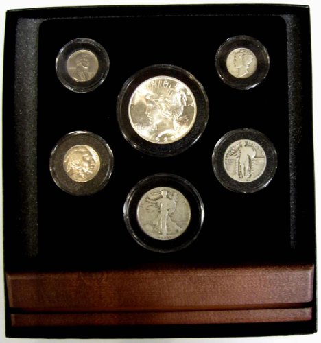United States Coins of Yesteryear Five Coin Set in Air-tite Display