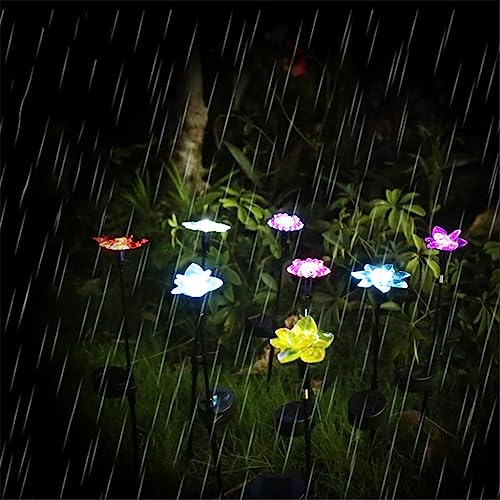 N/A LED Solar Simulation Lily Lights Flower Plug Ground Lamp Garden Decoration Lights