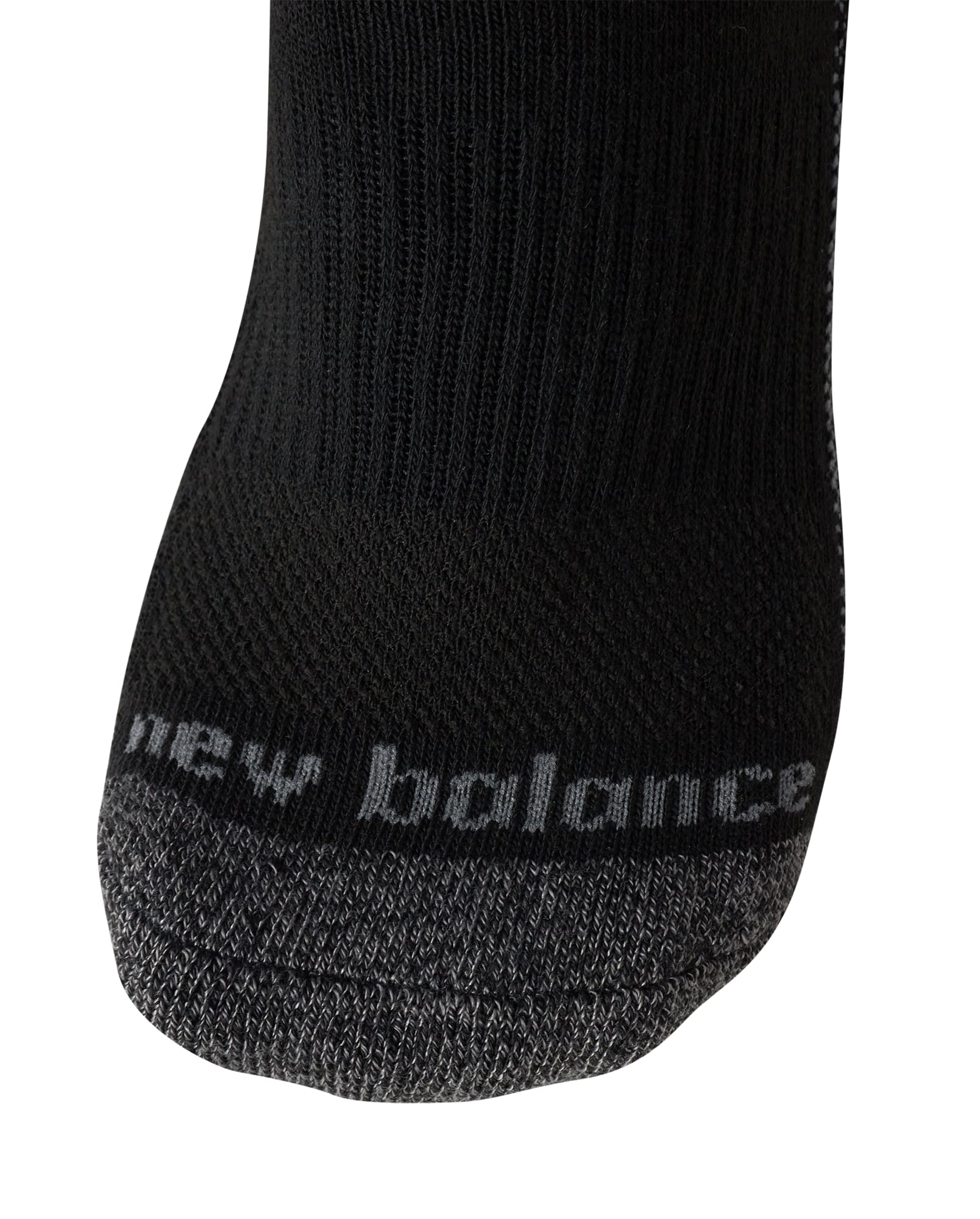 New Balance Men’s Athletic Socks – Cushioned Quarter Cut Ankle Socks (2 Pack), Size Medium: 6-10, Black
