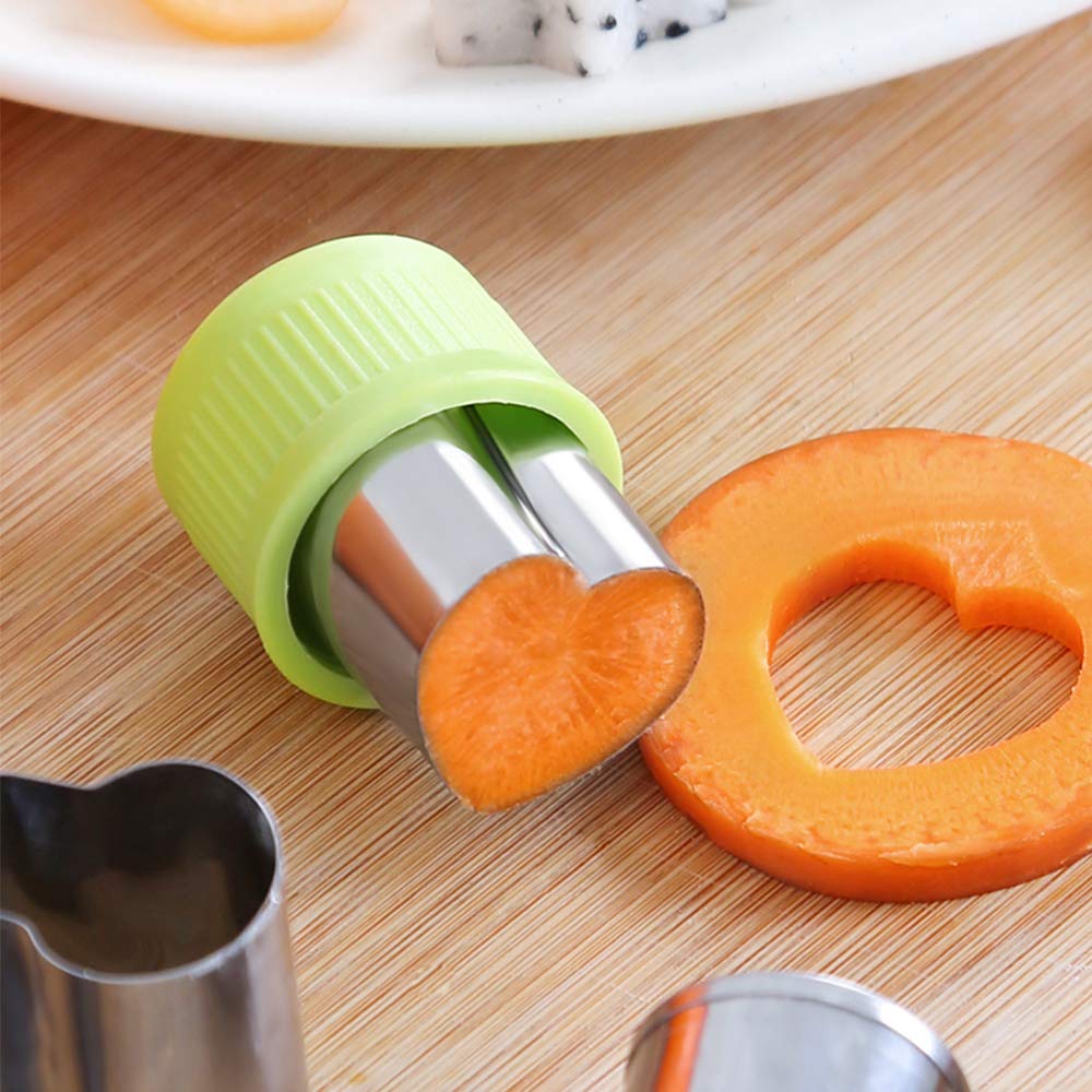 Sandwich Bread Cutters Shapes Set for Kids Vegetables Fruits Cheese Shapes Mold Supplies Crust Lunchbox and Bento Box