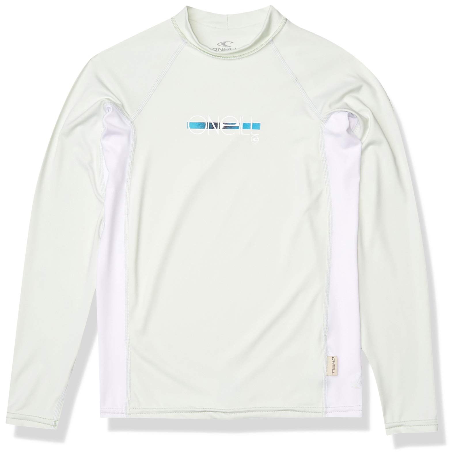 O'Neill Girl's Premium Skins UPF 50+ Long Sleeve Rash Guard, Fresh Mint/White/Fresh Mint, 10