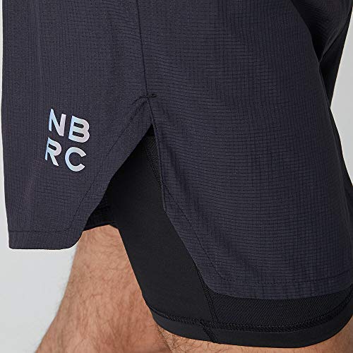 New Balance Men's Q Speed 5 Inch 2 in 1 Short, Black, X-Large
