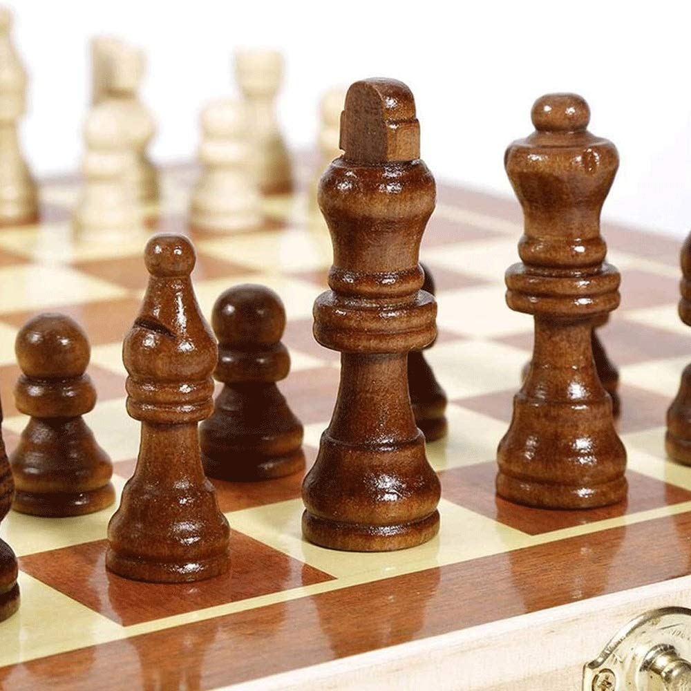 WENLII Upgraded Magnetic Chess Set, Chess Board Game Set, Including Adult Handmade Chess Pieces and Storage Slots (Size : 40 * 40cm)