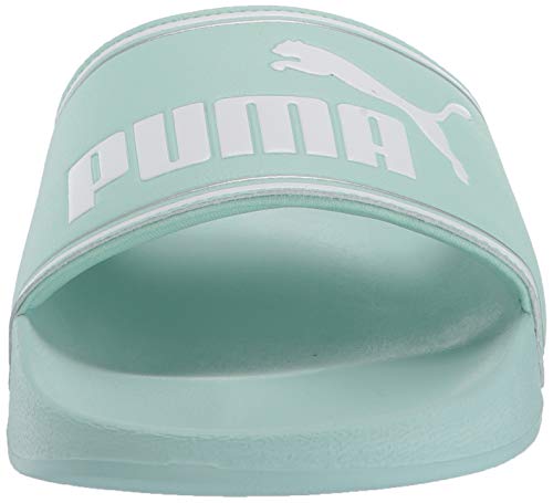 PUMA Leadcat Slide Sandal, Mist Green White Silver, 7 M US