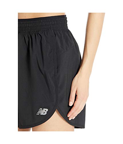 New Balance Women's Accelerate 5 Inch Short, Black , Large
