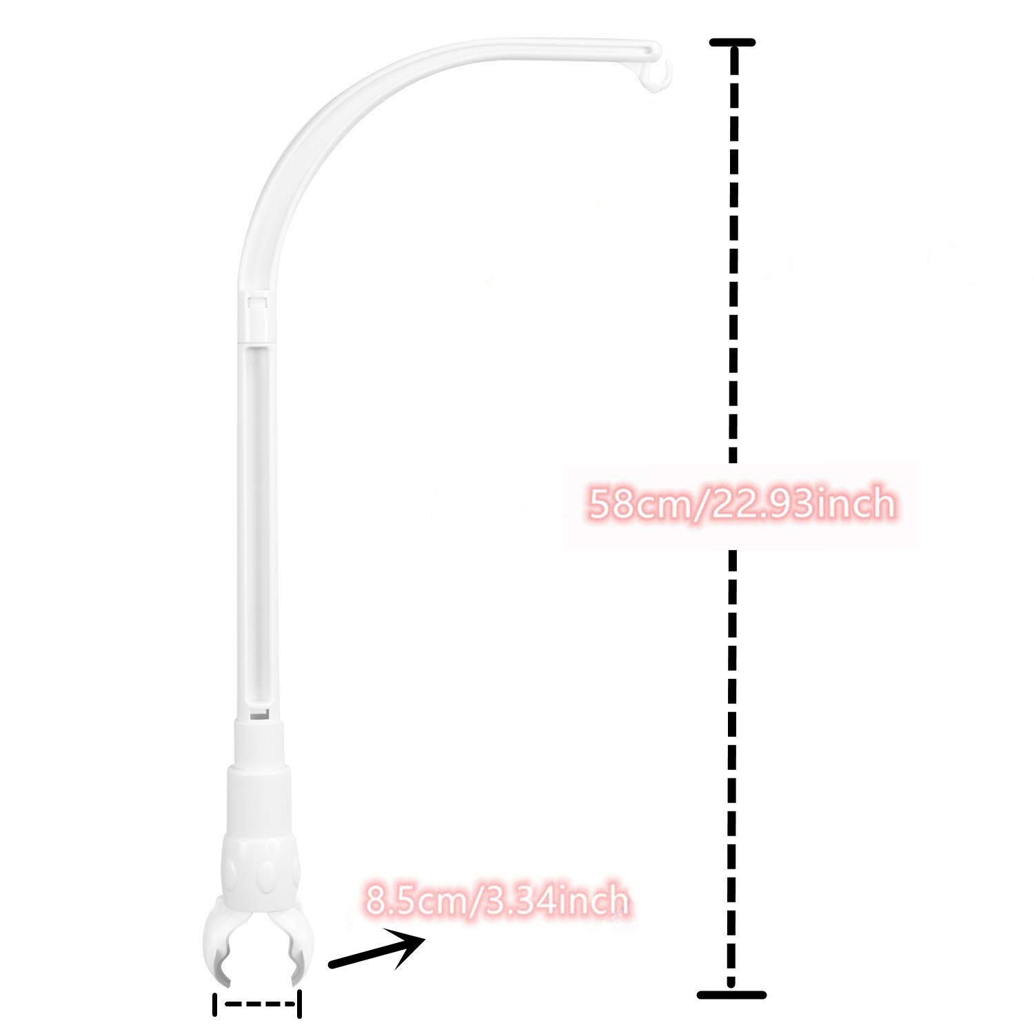 Nursery Baby Room Decoration Bed Bell Holder Arm,Adjustable Angle