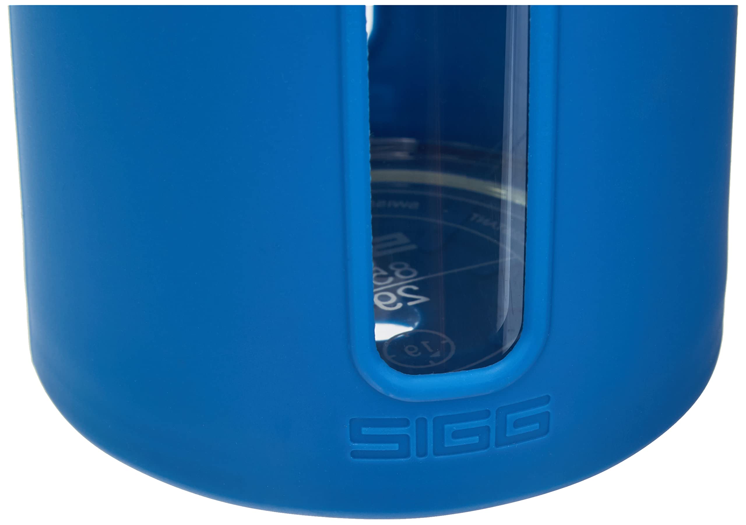 SIGG - Glass Water Bottle - Star Electric Blue - Soft Silicon Cover - Leakproof - Dishwasher Safe - BPA Free - Broscilate Glass - 29 Oz