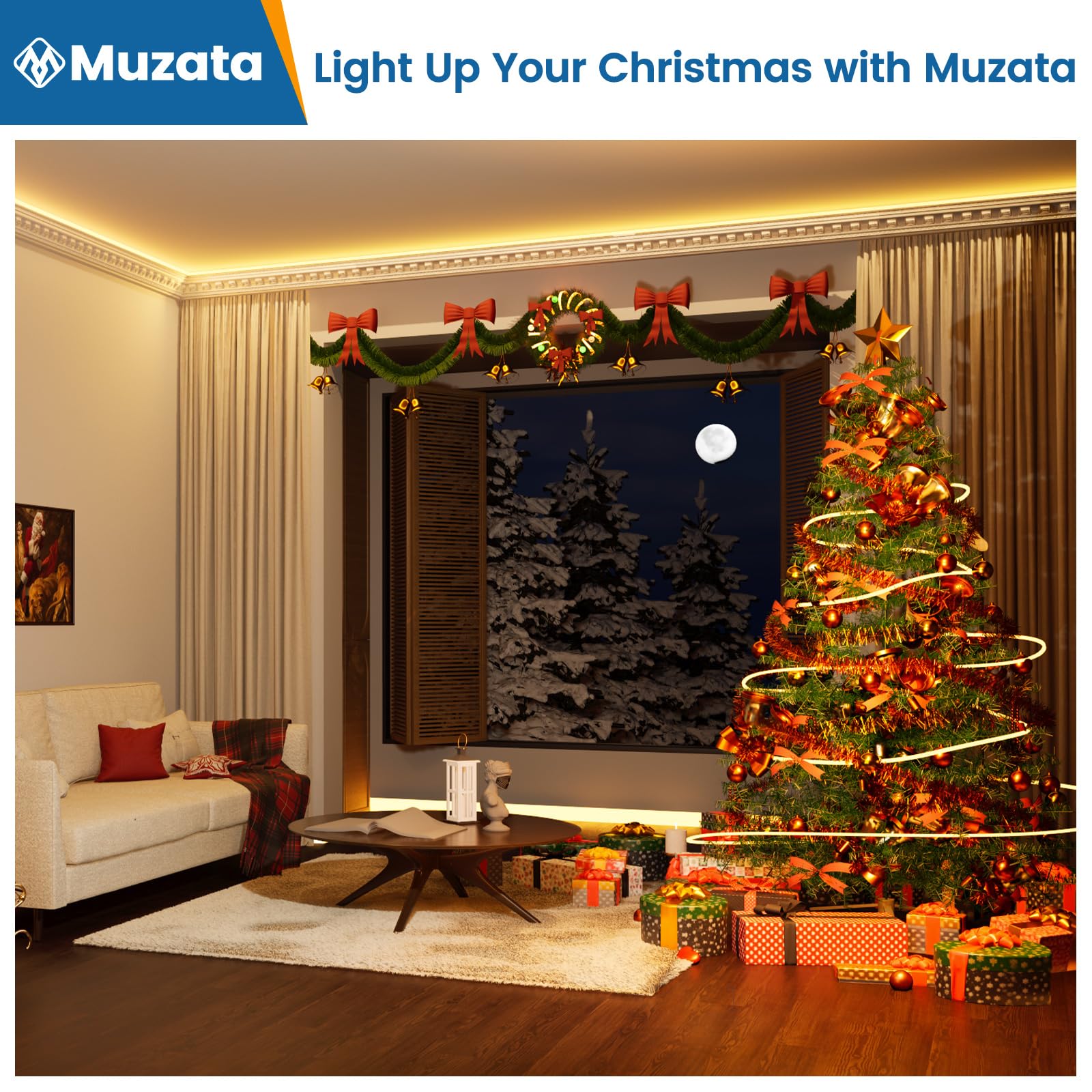 Muzata 6Pack 3.3FT/1M Deeper Spotless LED Channel System with Milky White Frosted Diffuser Silver Deep Aluminum LED Diffuser Channel for LED Strips Width up to 12mm U101 WW