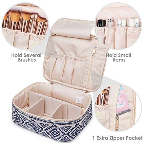 Narwey Travel Makeup Bag Large Cosmetic Bag Makeup Case Organizer for Women (Elephant)