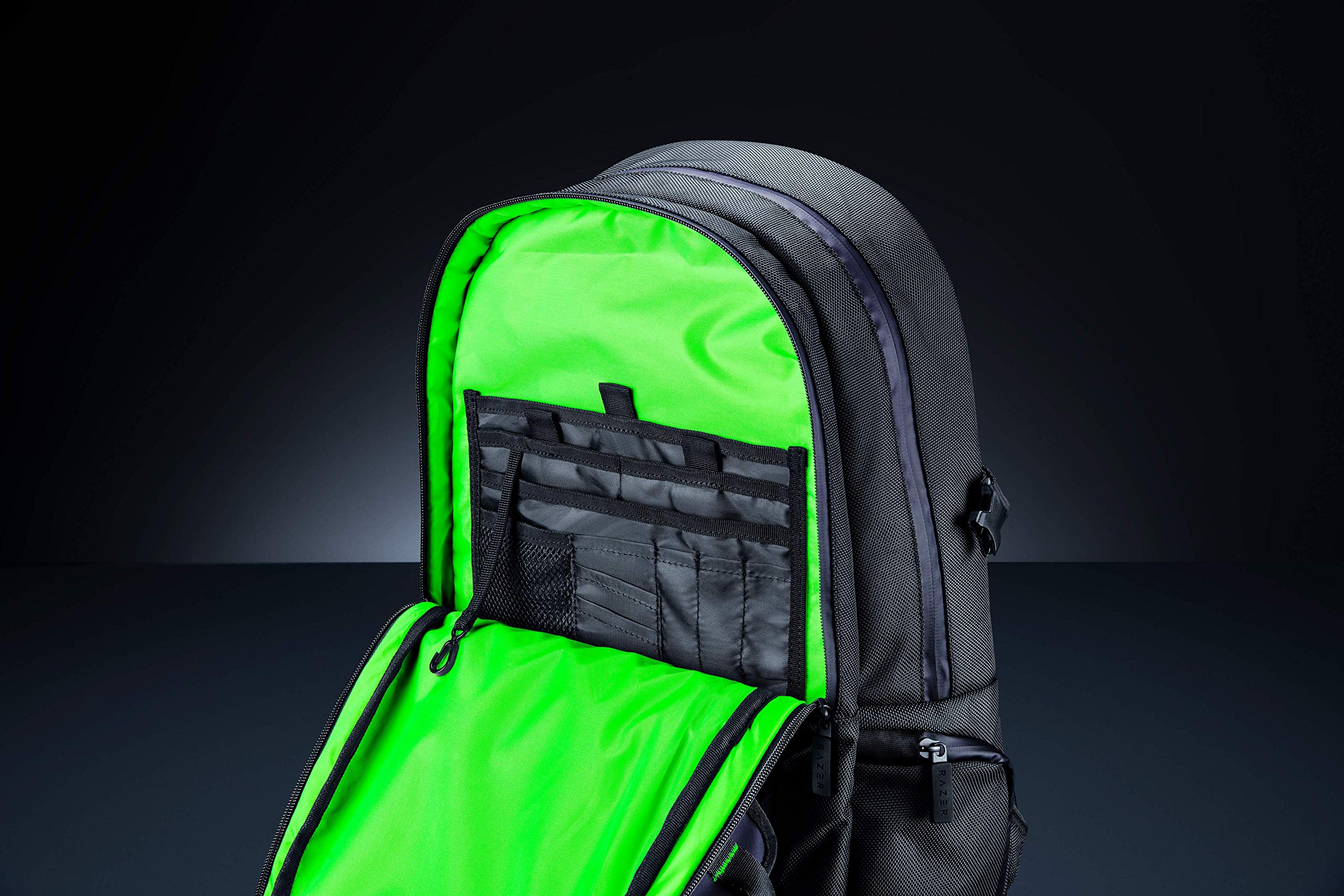Razer Rogue v3 16" Gaming Laptop Backpack: Travel Carry On Computer Bag - Tear and Water Resistant - Mesh Side Pocket - Fits 16 inch Notebook - Black