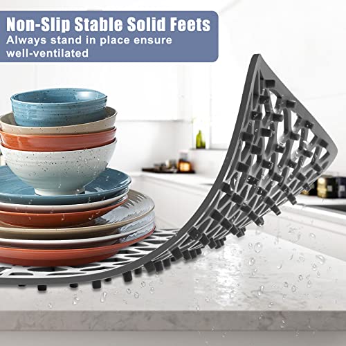 Silicone Kitchen Sink Mats for Bottom of Kitchen Sink,Non-slip Heat Resistant Sink Protectors for Kitchen Sink Mats and Protectors,Silicone Sink Mat Protector for Farmhouse Center Drain(26"x14")