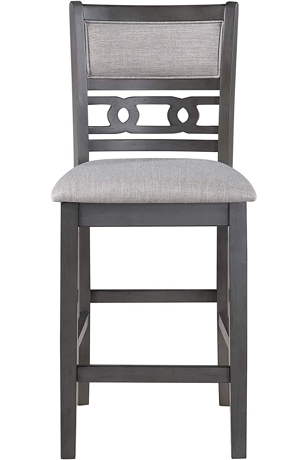 New Classic Furniture Gia 5-Piece Counter Set with 1 Table and 4 Chairs, 42-Inch, Gray