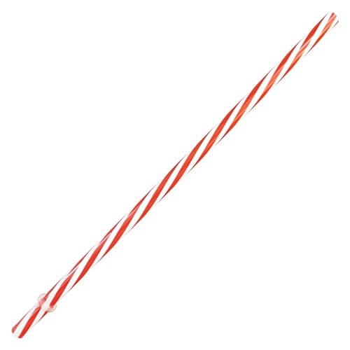 Sunshine Mason Co. Plastic Reusable Drinking Straws 12 Pieces, Red Stripe