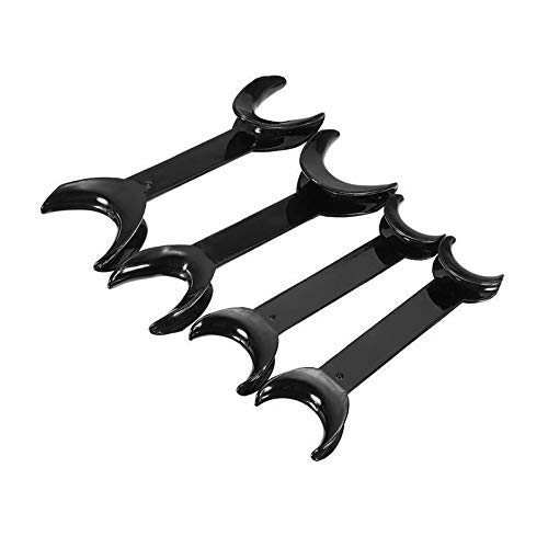 Superdental Double-headed T-Shape Intraoral Cheek Lip Retractor Opener Black Large and Small