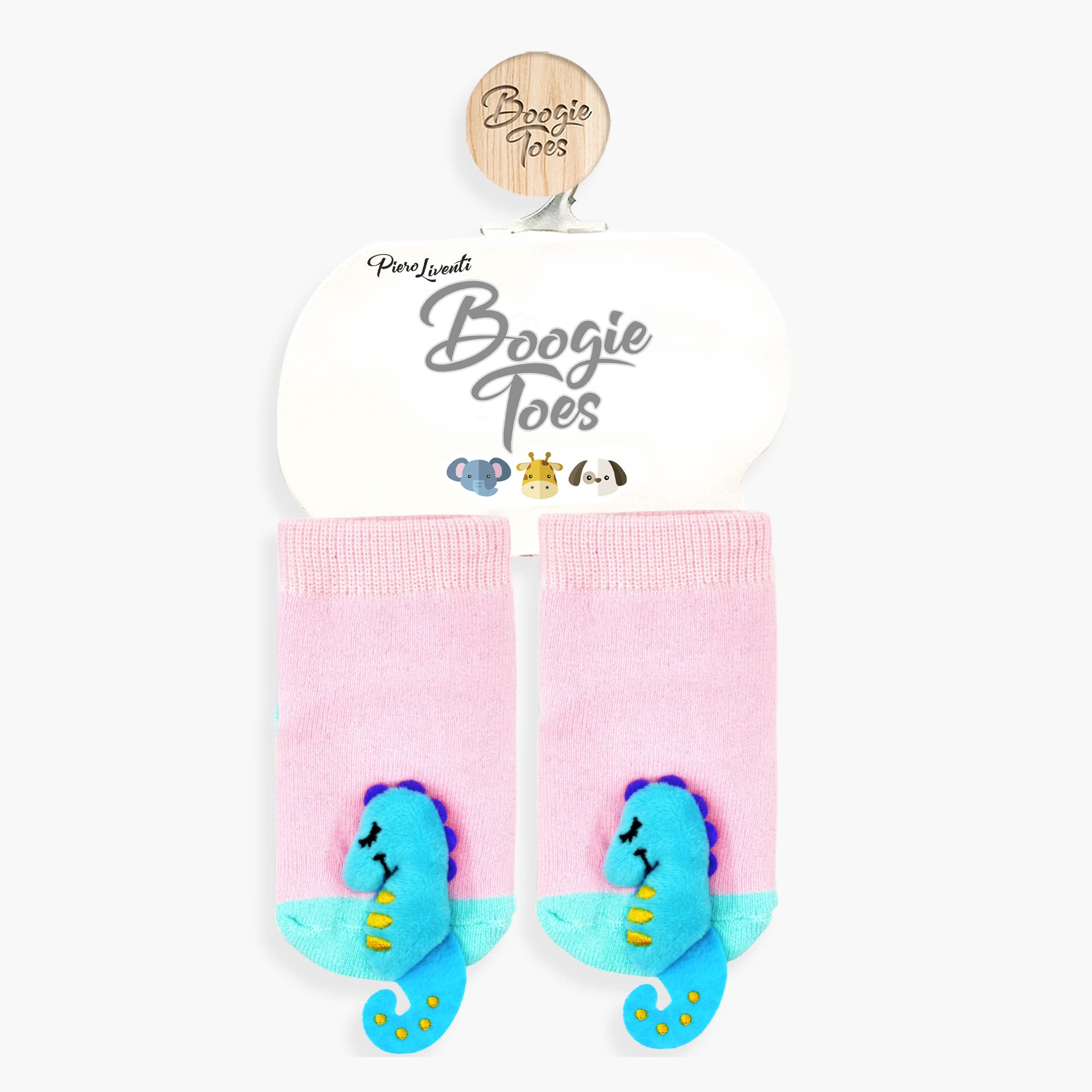 Piero Liventi Seahorse Boogie Toes Rattle Sock, 1 Pair (1-2Y)