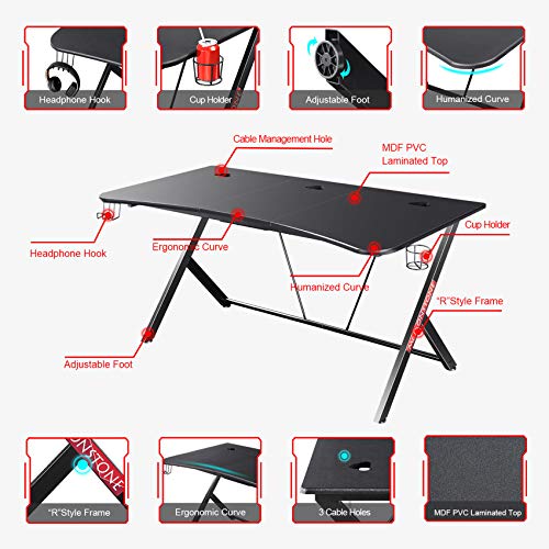 Mr IRONSTONE Large Gaming Desk 63" W x 32" D GT04