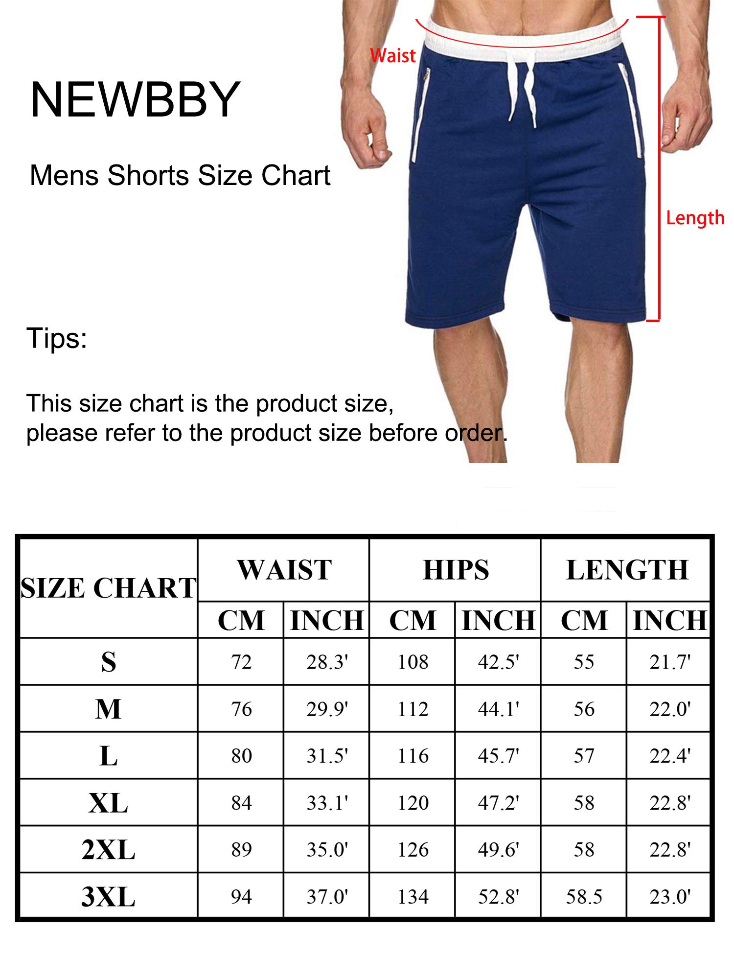 Newbby Mens Elastic Waist Drawstring Joggers Sweat Short Pants Summer Workout Shorts with Zipper Pockets (L, Dark Grey Mens Shorts)