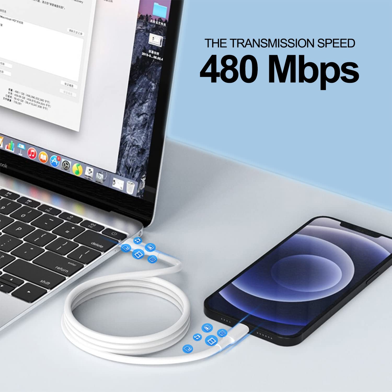 YY KATTY Fast Charger Cable USB C to Lighttning Catble (2 Pack 6.6ft Certified) Type C to lighttnintg Cable 6.6ft for iPhonee 14 13 13 Pro 12 Pro Max 12 11 X XS XR 8 Plus (White)