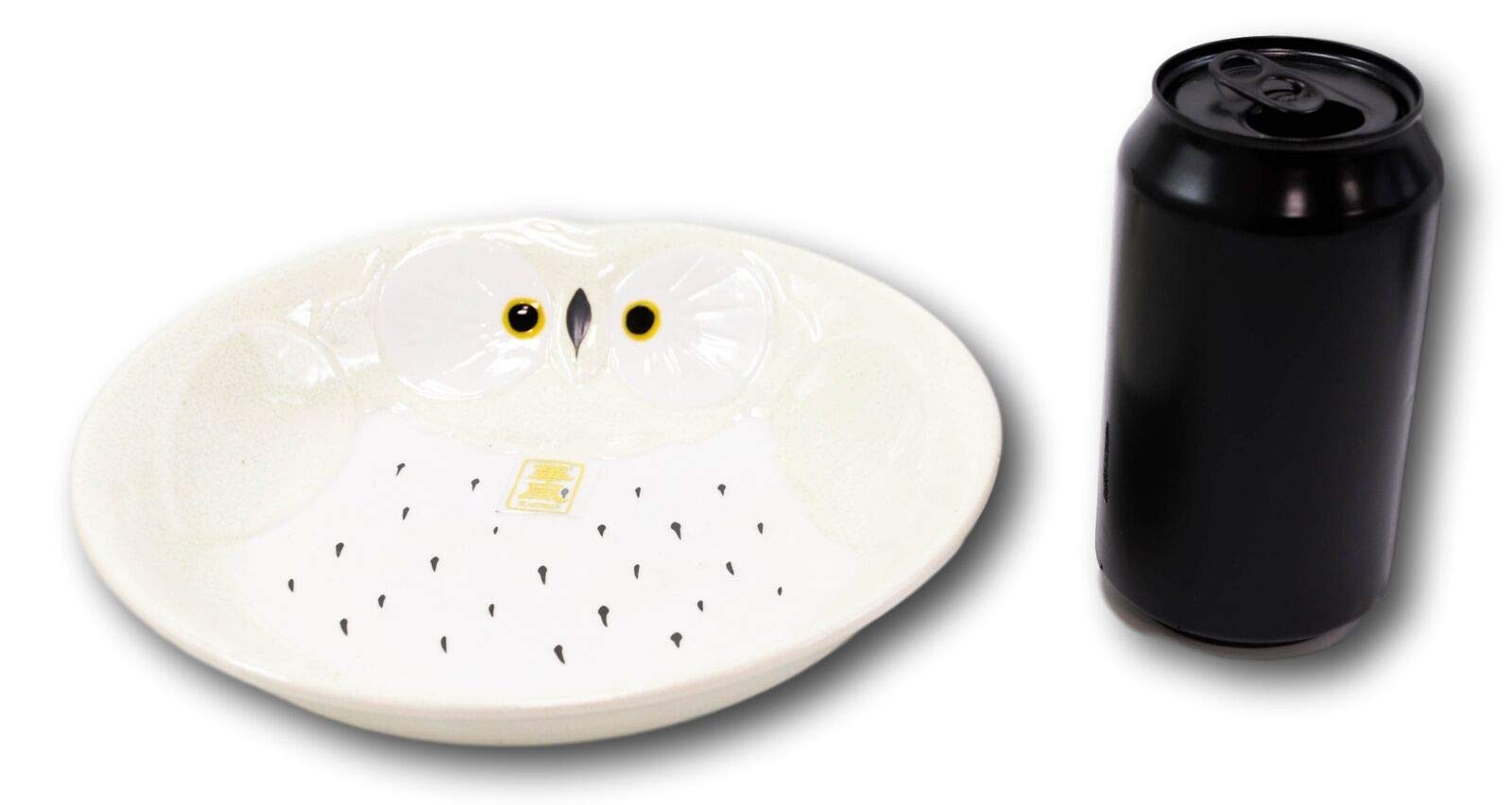 Set Of 4 White Owl Ceramic Salad Entree Deep Plates Or Shallow Bowls