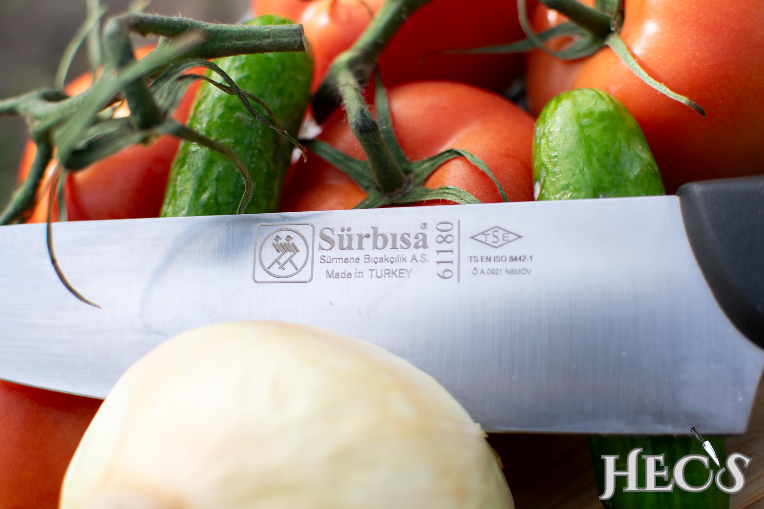 Sürbısa Chef Knives - Super Sharp 8'' Kitchen Knife, Turkish Stainless Steel Chef Knife