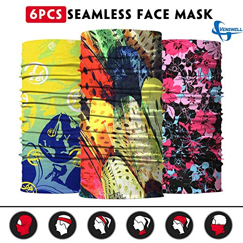 Neck Gaiter for Men Women Headwear Bandana Head Wrap Face Scarf Mask Cover Warmer Balaclava-Seamless & Versatile (A-difference)