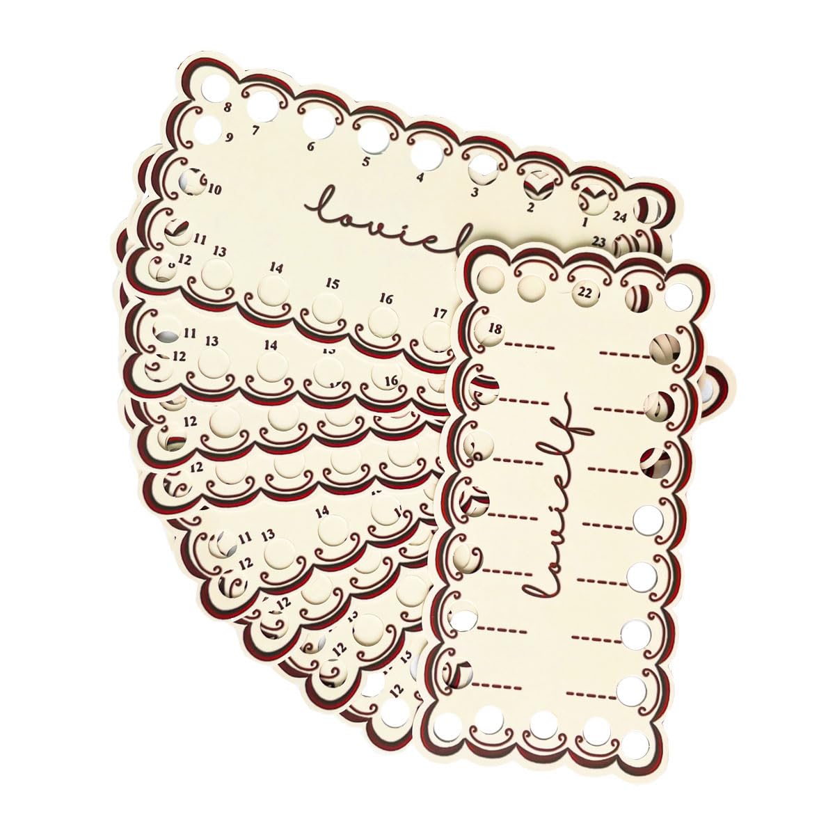 lovielf 12 Pack Embroidery Thread Organizer Cards, Embroidery Floss Organizer Holder Positions Cross Stitch Bobbin, Sewing Storage, Cardboard Floss Bobbins, Thread Keeper (12 pcs (Set A))