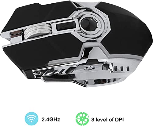 Wireless Mouse, USB Gaming Mouse, Surfing Gamer Mice, Silent Mouse, with Marquee, Rechargeable, Support Micro USB, for Computer, PC, Laptop, Notebook
