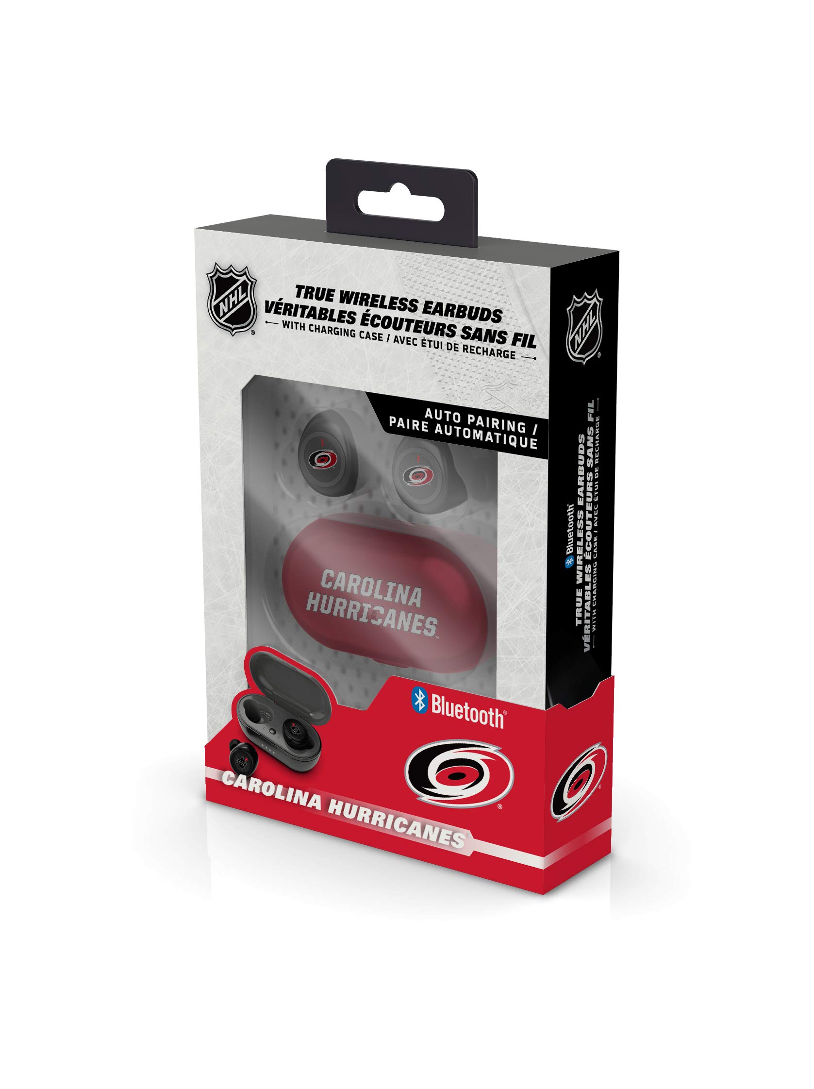 NHL Carolina Hurricanes True Wireless Earbuds, Team Color