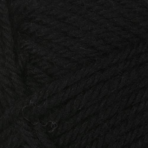 Patons Classic Wool DK Superwash Yarn - Gauge 3 Light - 100% Wool - (3-Pack) - Black - for Crochet, Knitting, and Crafting