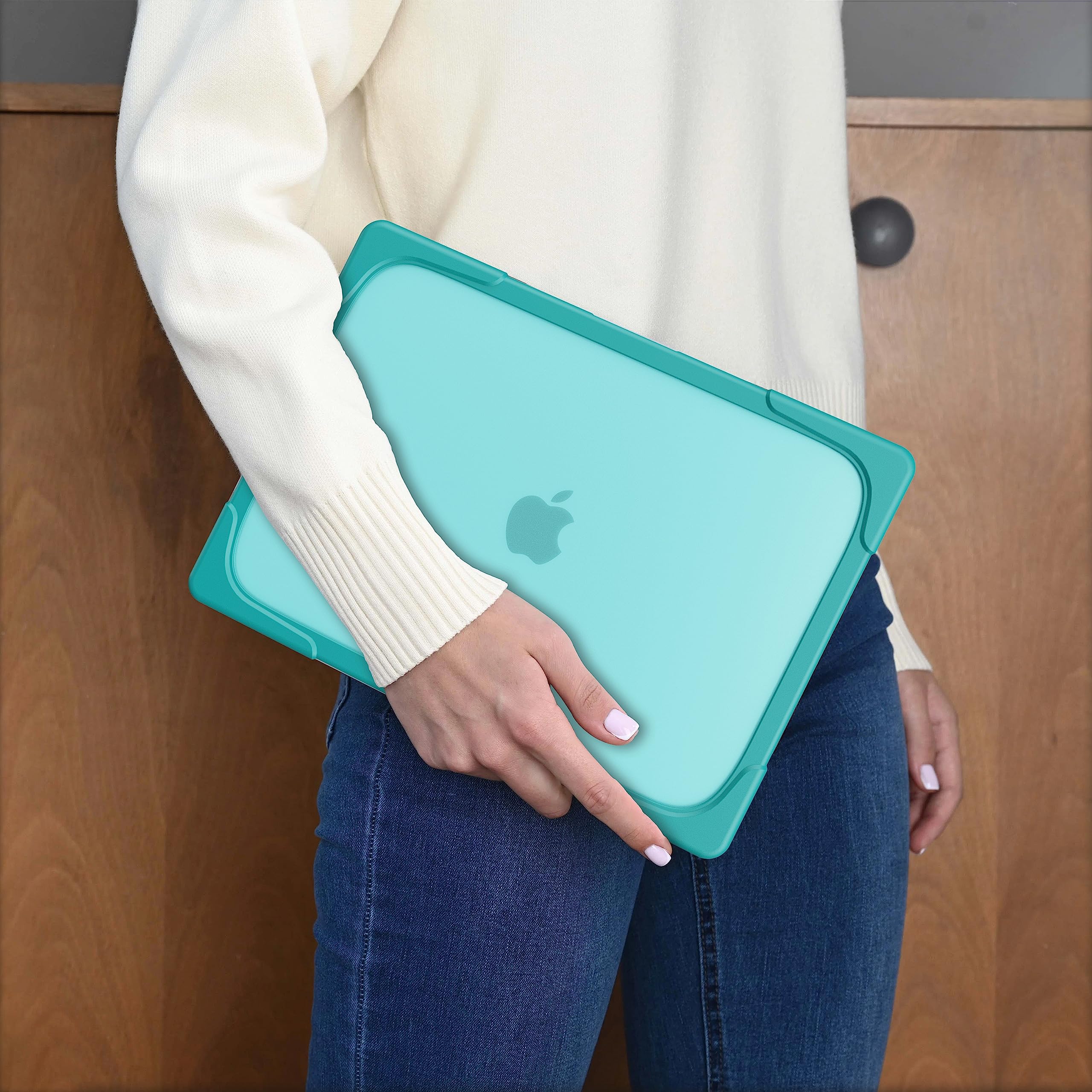 May Chen for MacBook Air 15 inch Case M2 A2941 / M3 A3114 Chip 2023 2024, Heavy Duty Shockproof Protective Hard Shell with Keyboard cover for Fold Kickstand, Blue