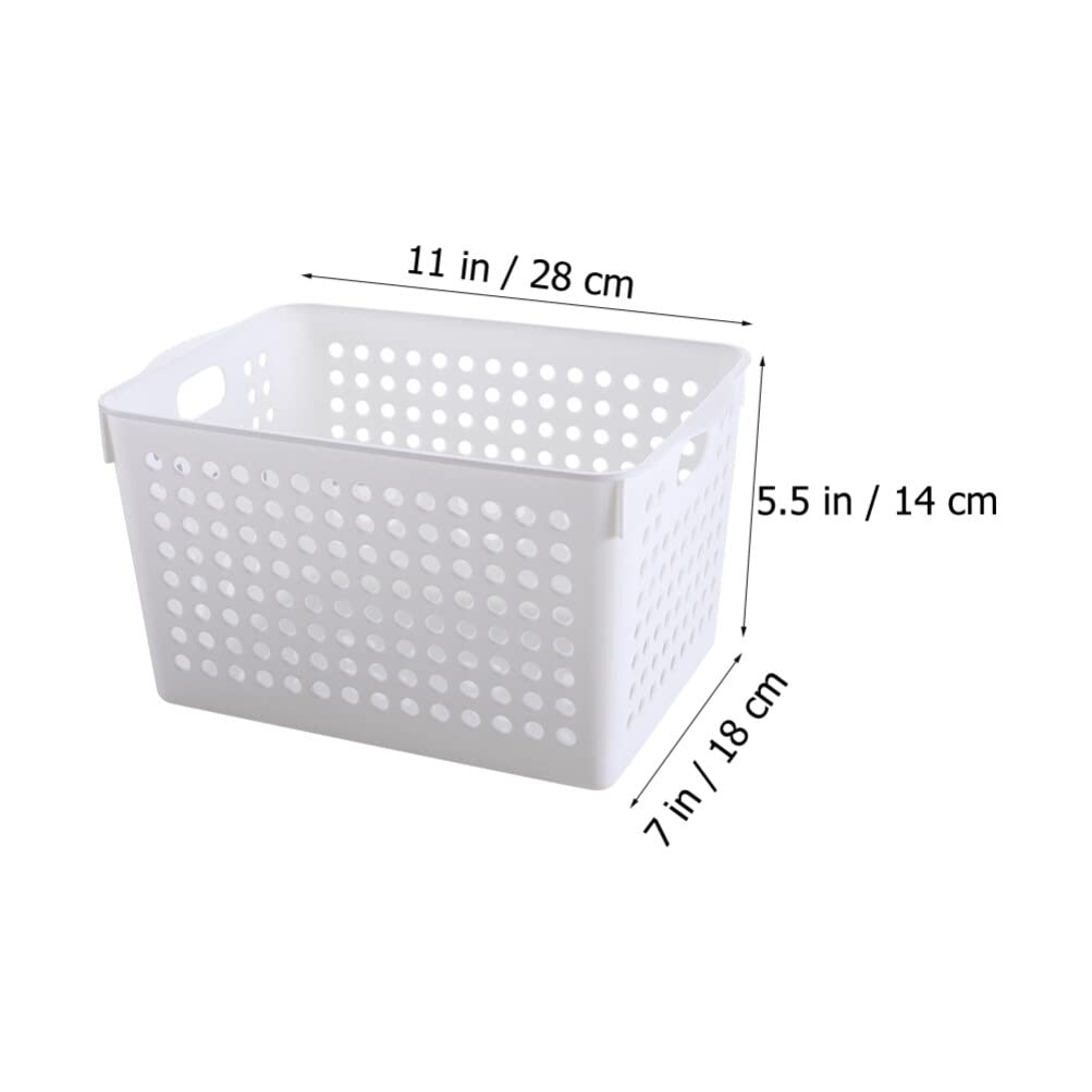 Operitacx 2pcs Box Storage Basket Plastic Storage Bins Woven Storage Baskets Toiletry Containers Files Desktop Organizing Box Desktop Sundry Case Plastic Box Storage Holder Cosmetic Box A4