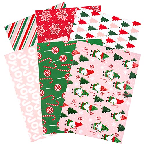 MAYPLUSS Christmas Wrapping Tissue Paper - 90 Sheets - Pink Green Design - 13.7 inch X 19.7 inch Per Sheet