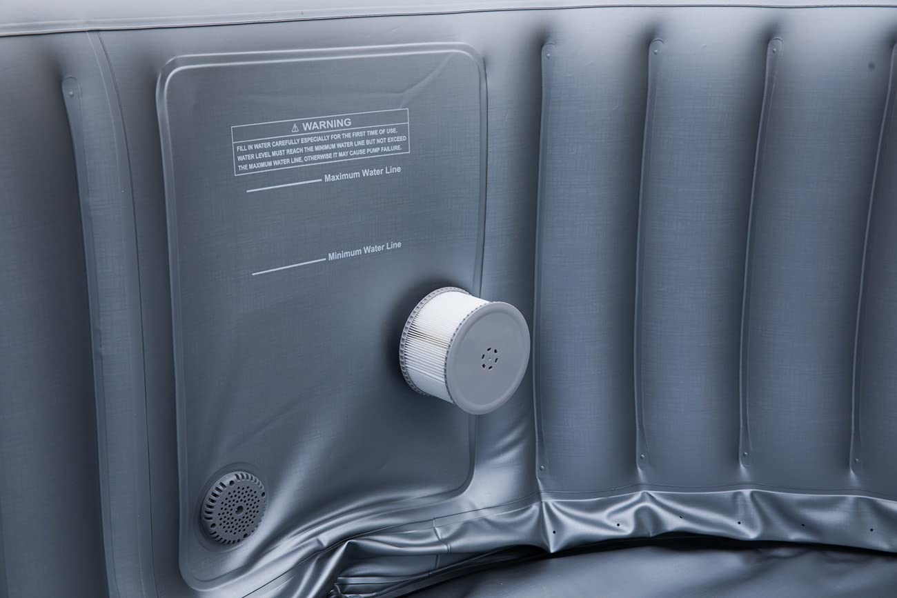 MSPA Lite Silver Cloud Relaxation and Hydrotherapy Spa Round 4 Person M-011LS