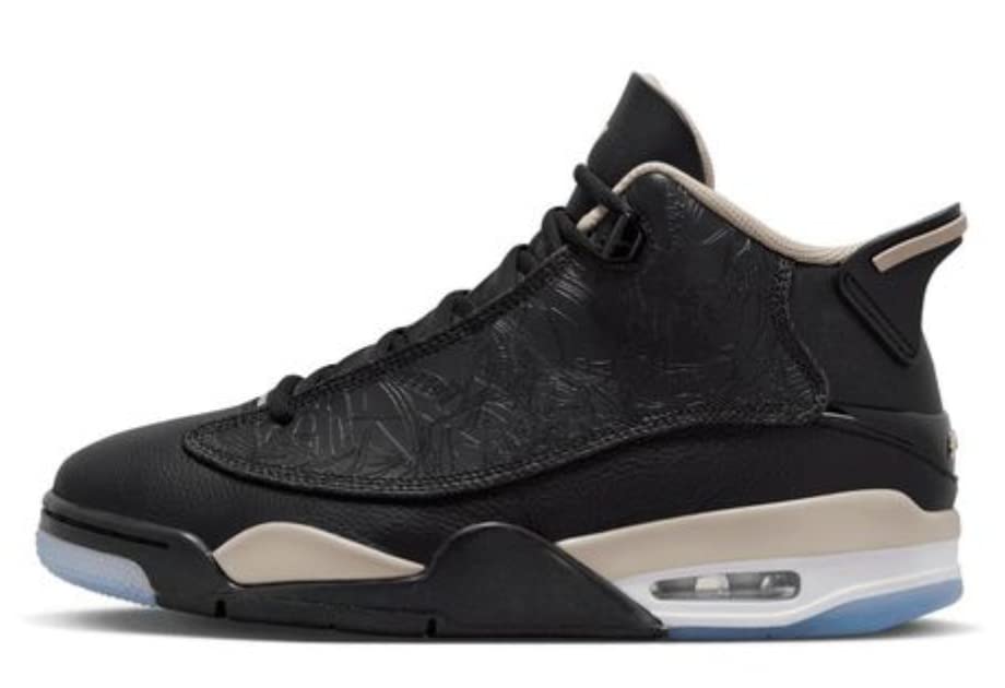 Nike Men's Jordan Dub Zero Basketball Shoe, Black/White/Fossil Stone, 9