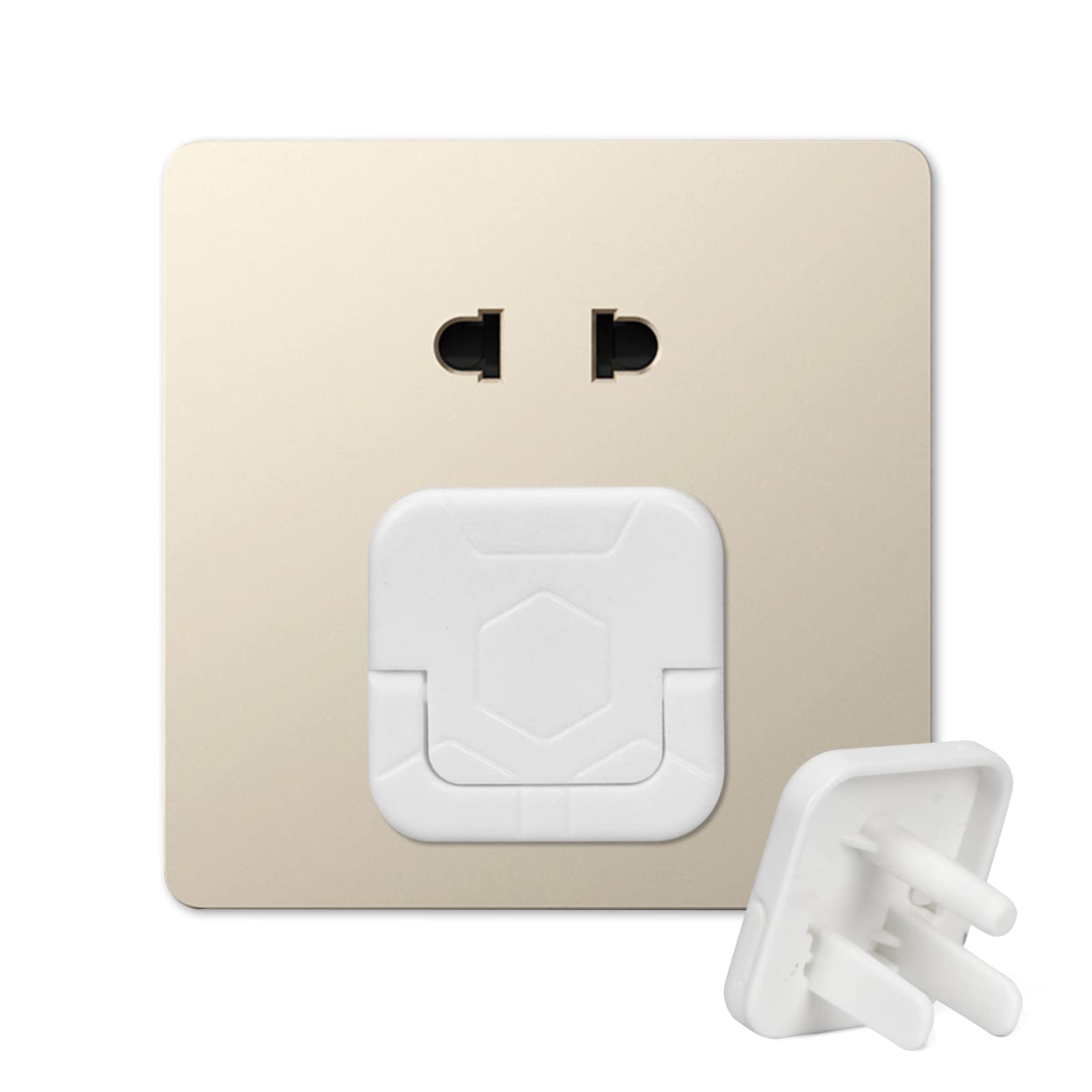 ZenTiky 40 Packs Plastic Outlet Covers for Baby Safety, Socket Cover Protector Cap with Handle, Easy Install Socket Covers, White