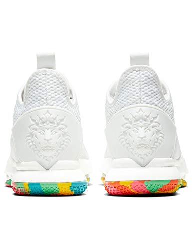 Nike Men's Lebron Witness IV Basketball Shoes, White/Multi-color, 8.5