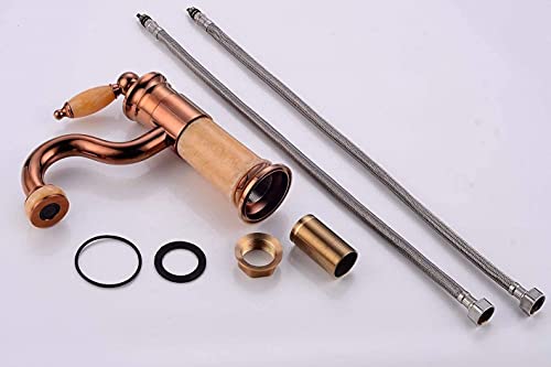 WHLMYH Sink Tap,Kitchen Bathroom Sink Tap,Bathroom Kitchen Leak Proof Faucet,Save Now Water,Ceramic Single Hole Valve Single Handle Bath