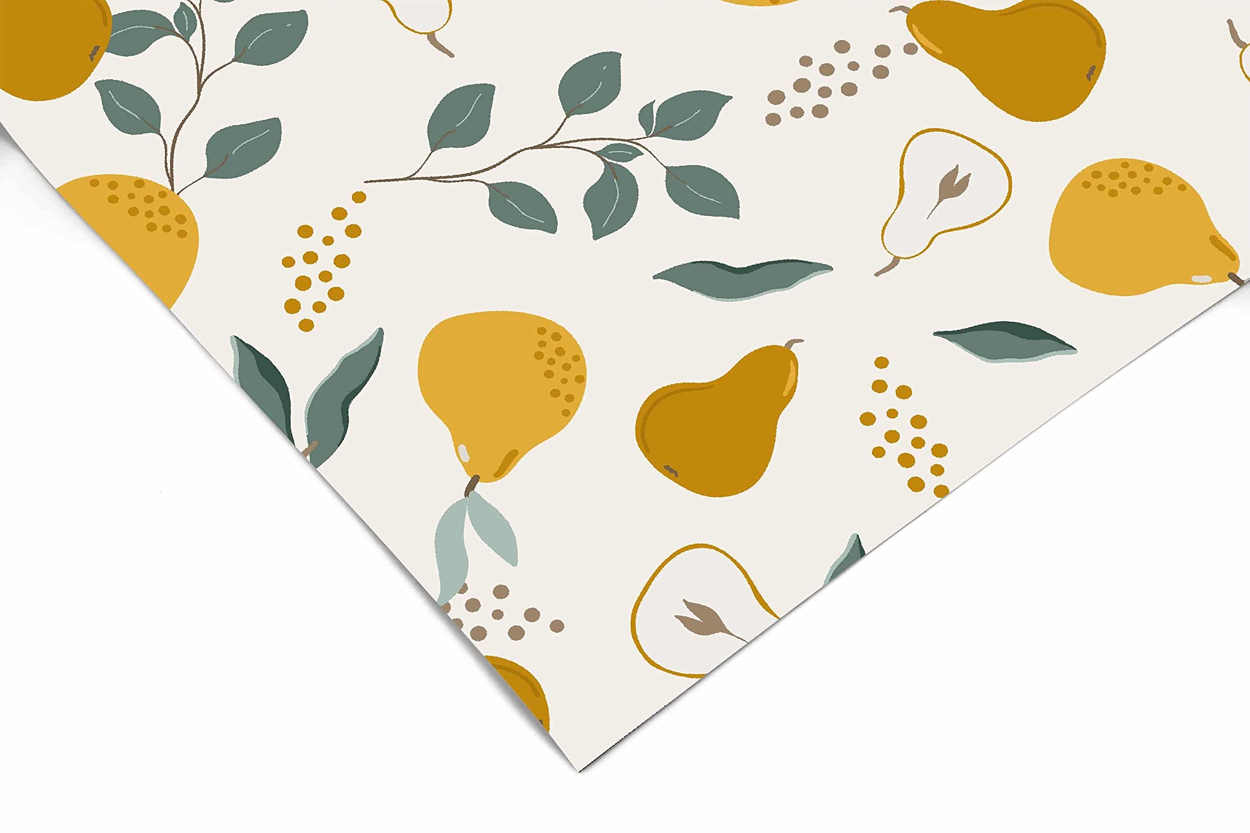 Pear Boho Kitchen Contact Paper | Shelf Liner | Drawer Liner | Peel and Stick Paper 499 24in x 96ft (8ft)
