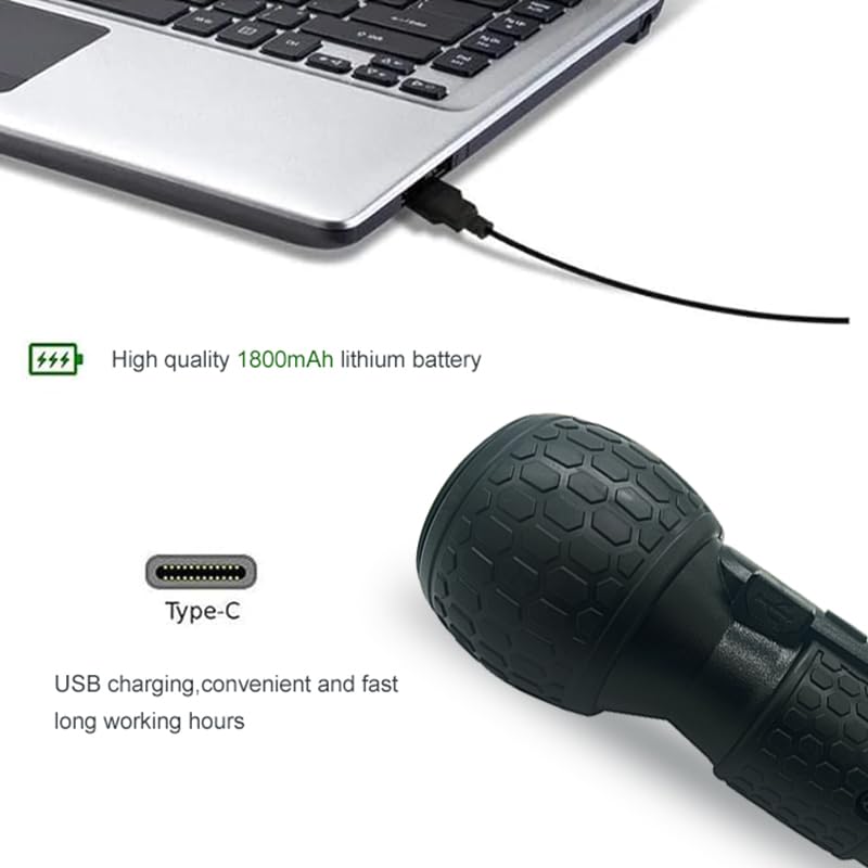 SHENHAOXU 3.6V Cordless Electric Screwdriver Rechargeable portable Mini Rotary Home Gadget,Automatic Manual all in one with LED Light and USB Charging Cable BLACK