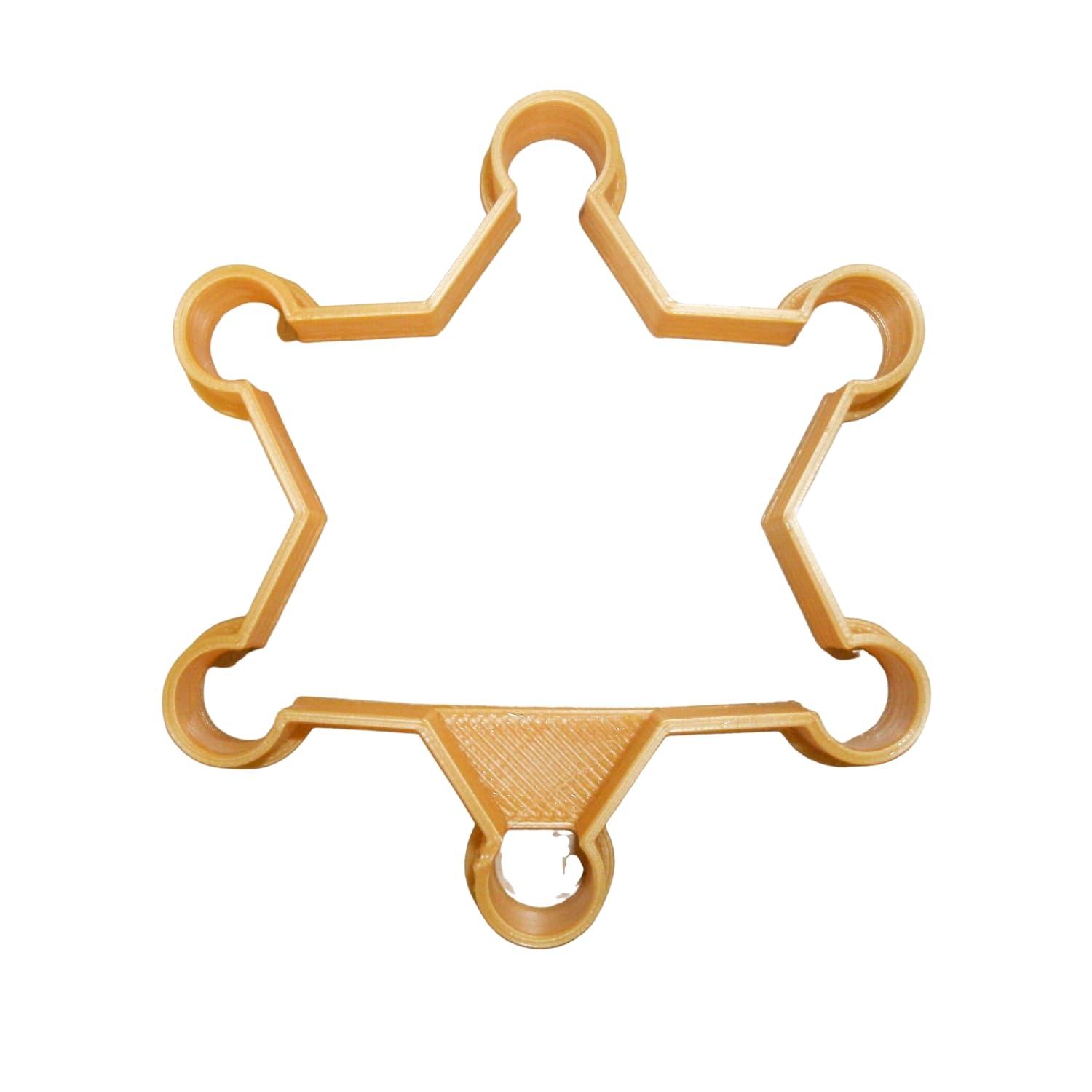 SHERIFF BADGE 6 POINT STAR WILD WEST THEME OUTLINE COOKIE CUTTER MADE IN USA PR892